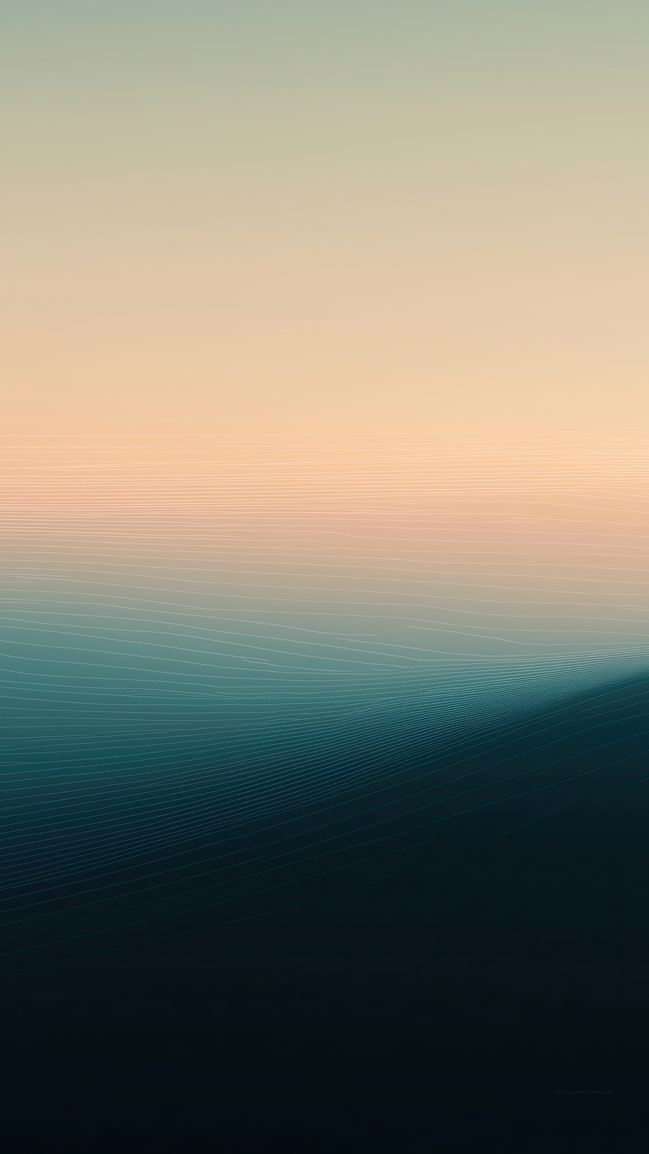 Horizon Wallpaper 4k, Serene landscape, Smooth transition