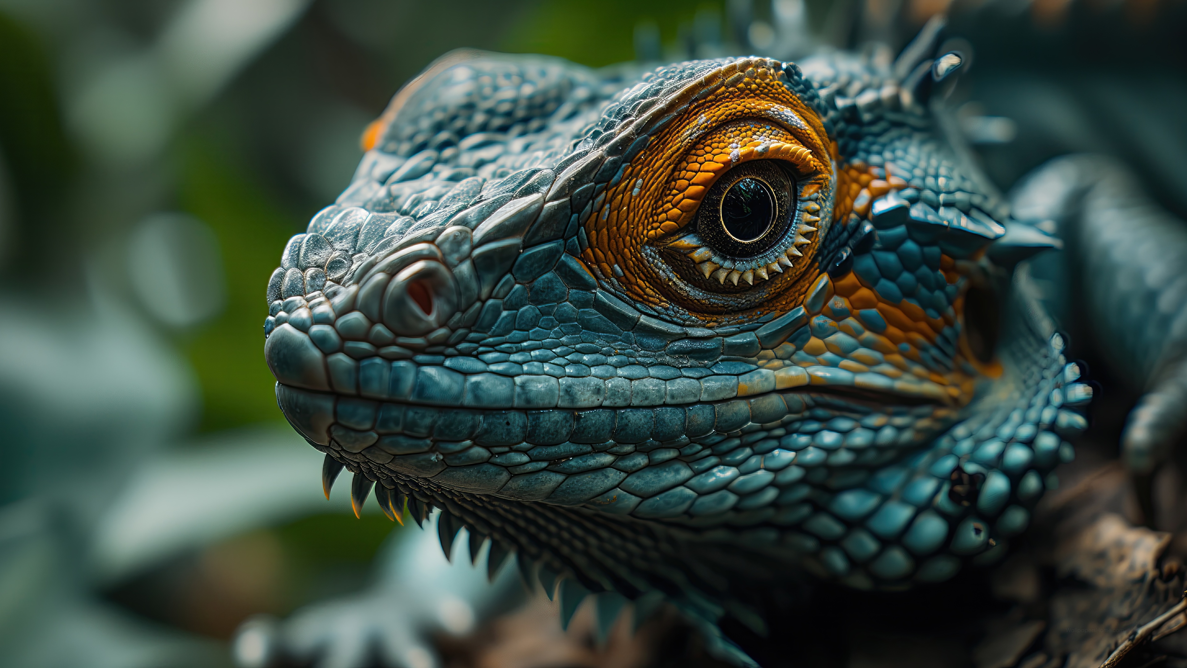 Lizard Wallpaper 4K - Digital icon, Animal design