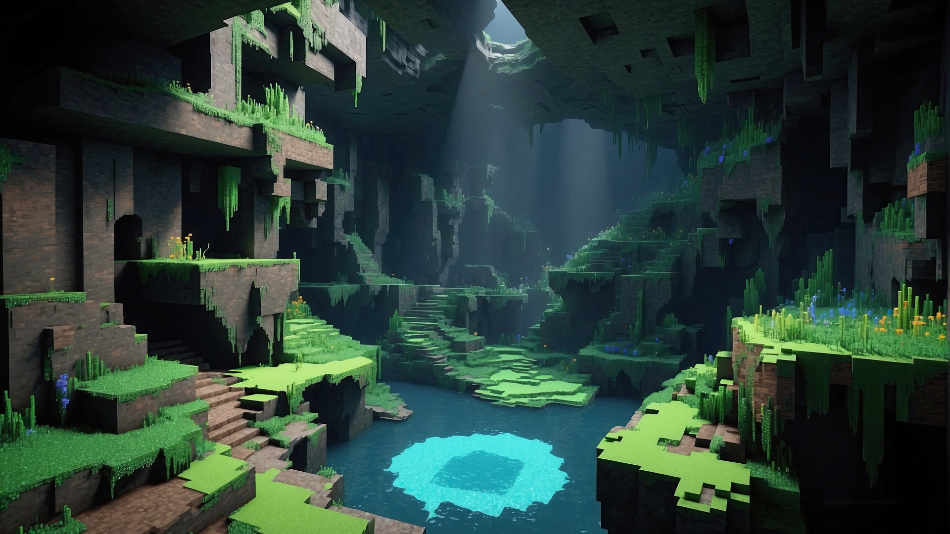 Pixel art Wallpaper 4K - Creative fan art, Pixelated landscape