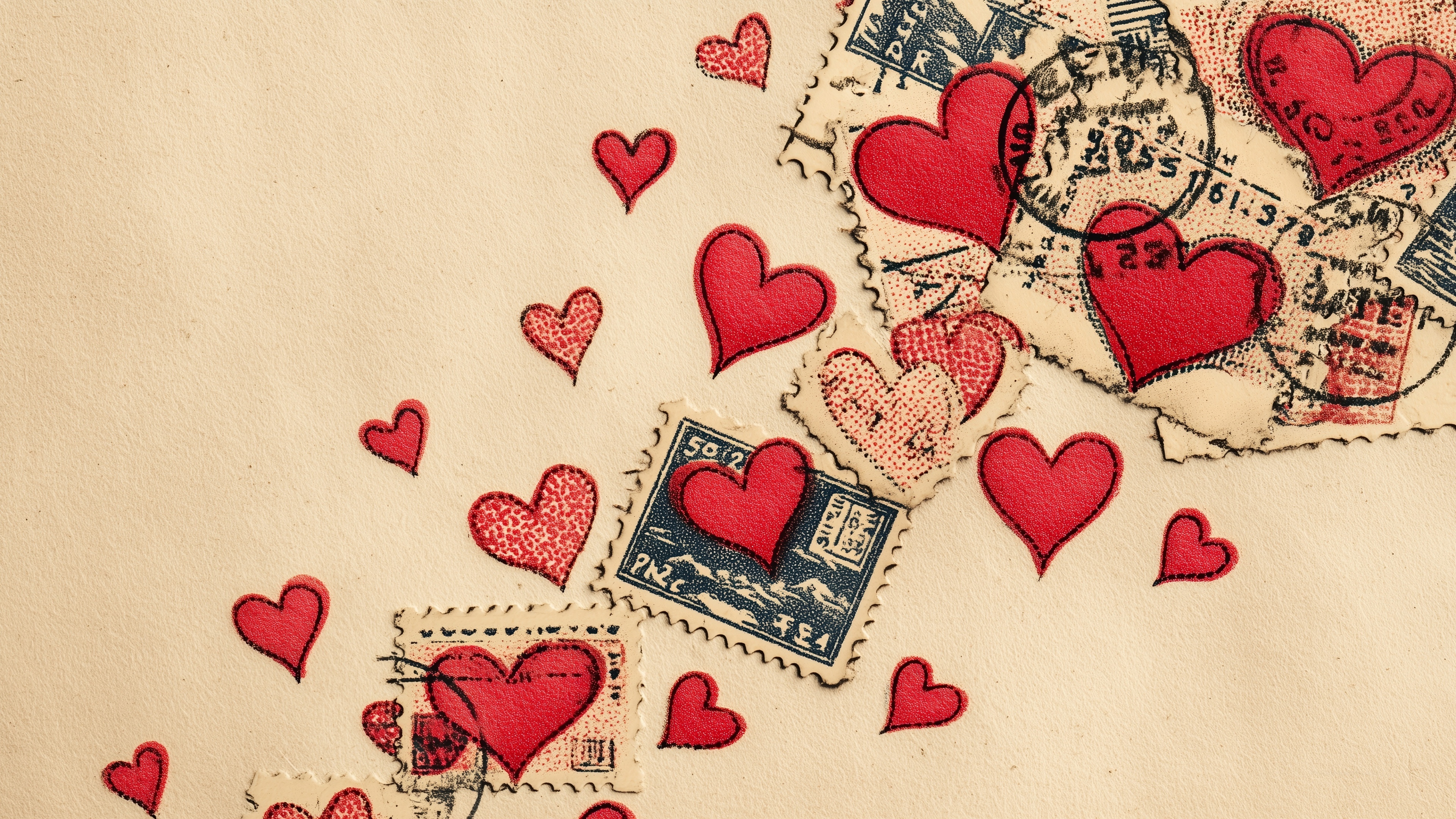 Whimsical design Wallpaper 4K - Valentine, Heart graphics